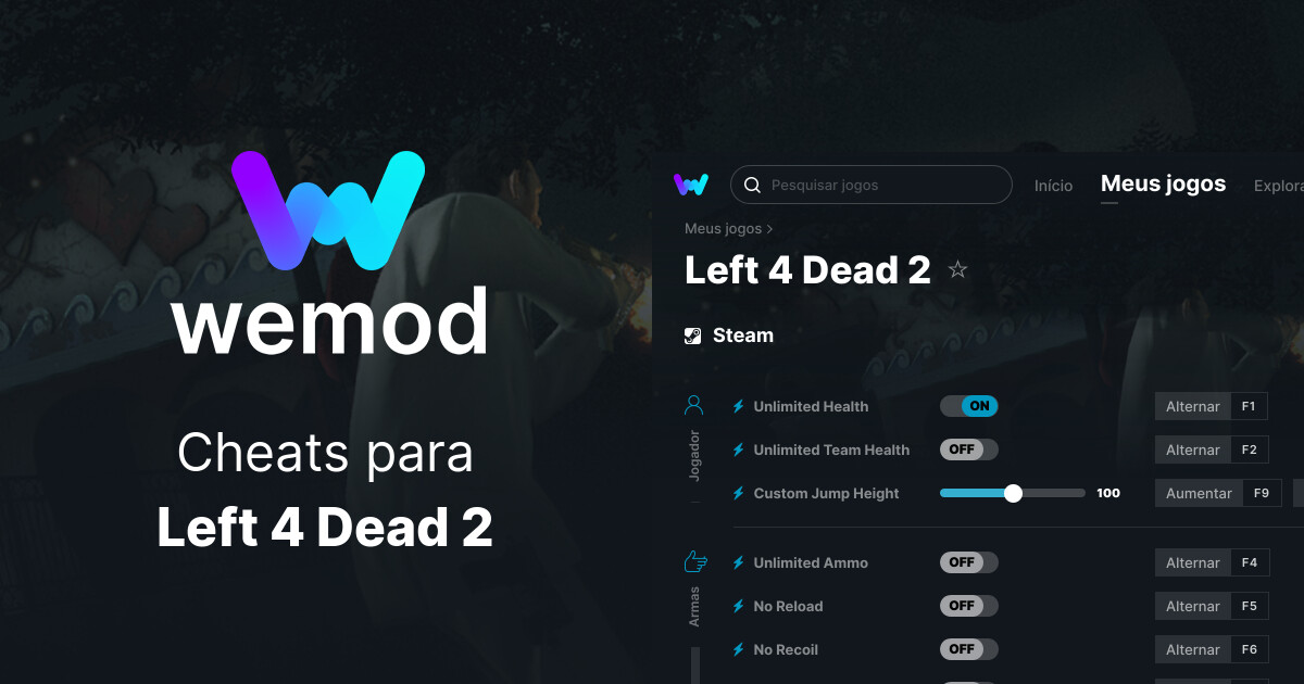 Cheats e Trainers para Left 4 Dead 2 no PC - WeMod