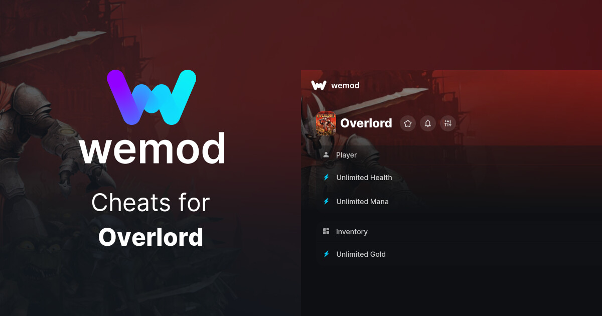 Overlord Cheats & Trainers for PC | WeMod