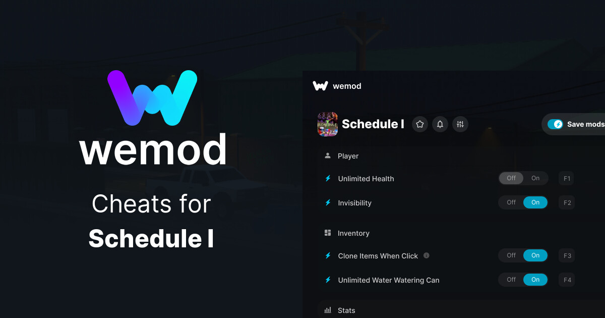Schedule I Cheats, Trainers and Maps for PC | WeMod