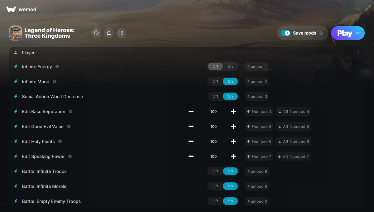 Legend of Heroes: Three Kingdoms Cheats and Trainer for Steam - Trainers - WeMod Community