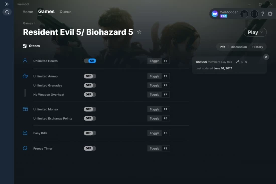 Resident Evil 5/ Biohazard 5 Cheats and Trainers for PC - WeMod