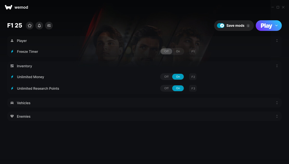 F1 25 Cheats and Trainer for Steam - Trainers - WeMod Community