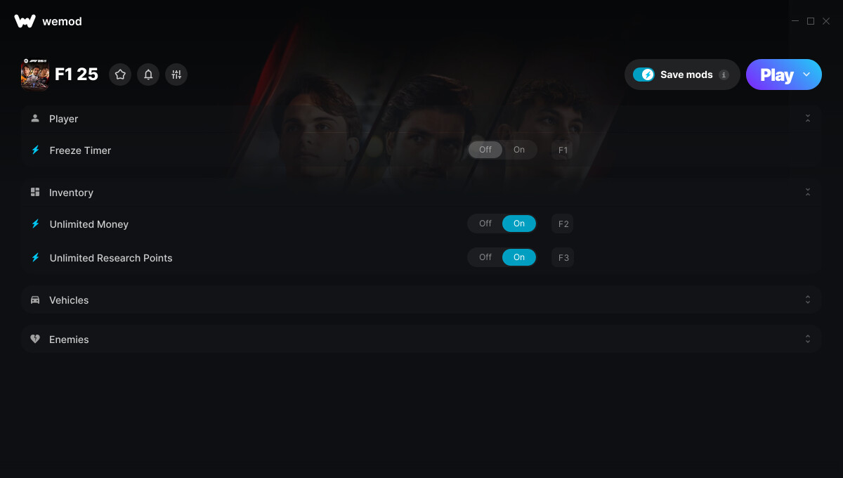 F1 25 Cheats and Trainer for Steam - Trainers - WeMod Community