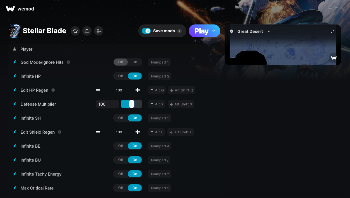 Stellar Blade Cheats and Trainer for Steam - Trainers - WeMod Community