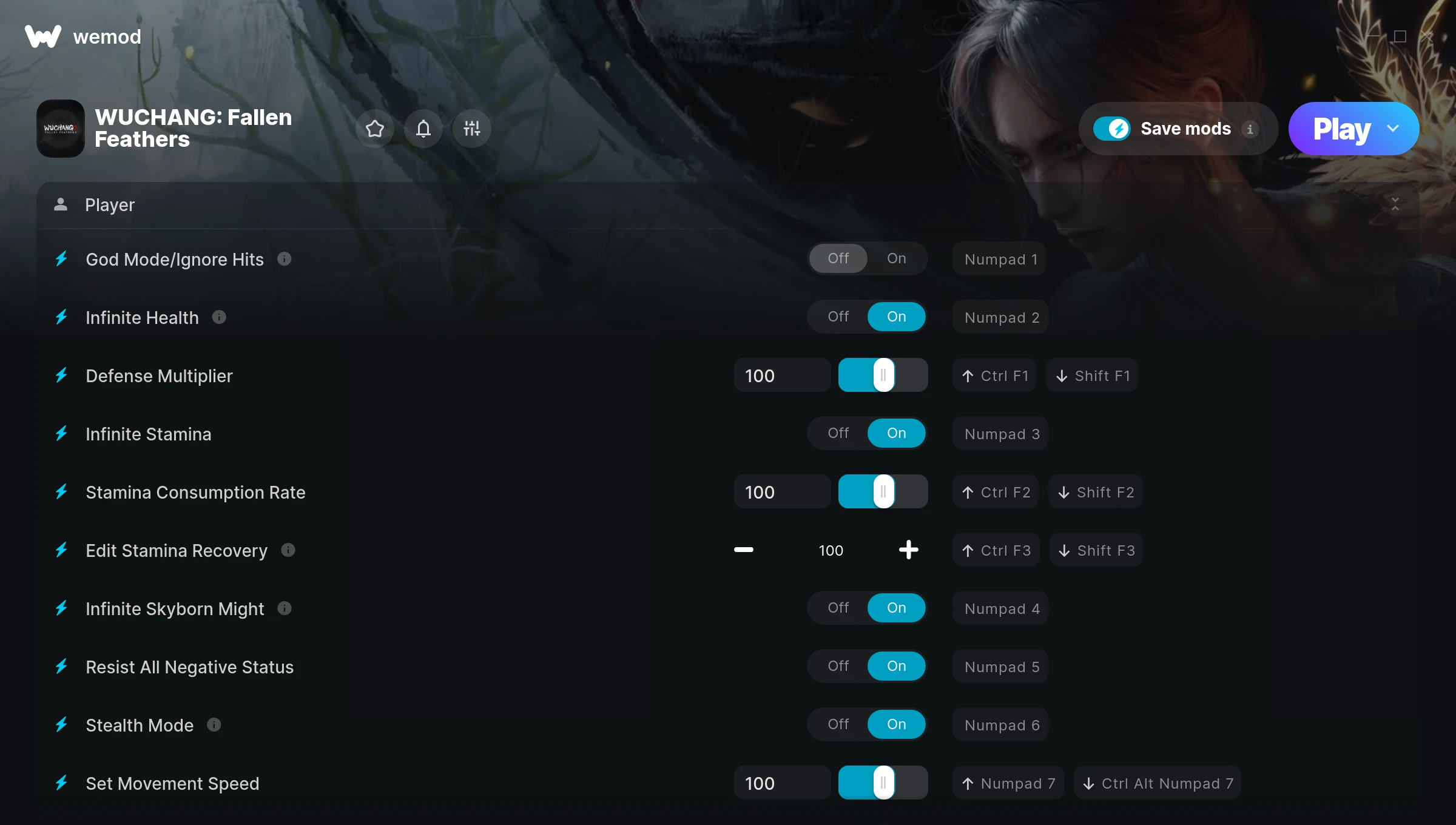 WUCHANG: Fallen Feathers trainer +20 Cheat-Codes