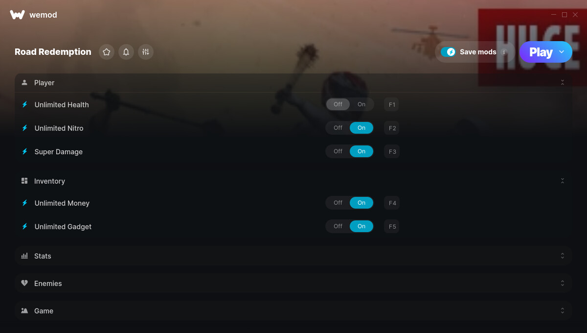 Road Redemption Cheats and Trainer for Epic Games - Trainers - WeMod Community