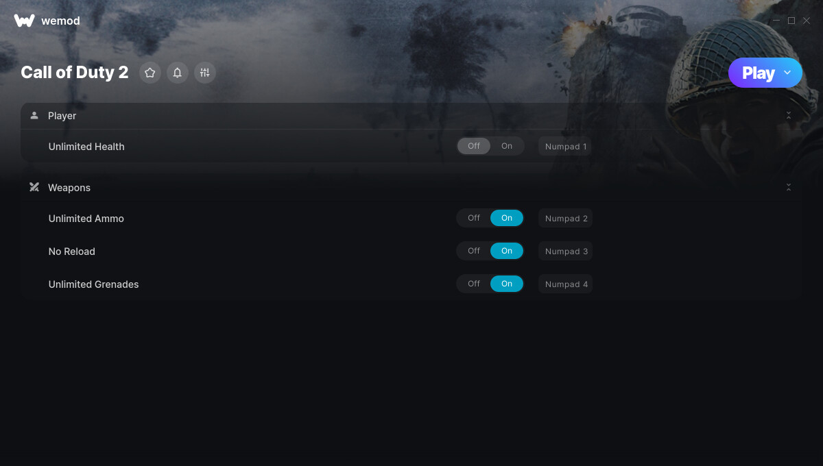 Call of Duty 2 Cheats and Trainer for Steam - Trainers - WeMod Community