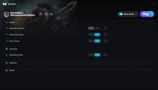 Darksiders Warmastered Edition Cheats & Trainers for PC | WeMod