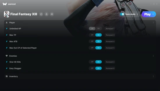 Final Fantasy XIII Cheats & Trainers for PC | WeMod