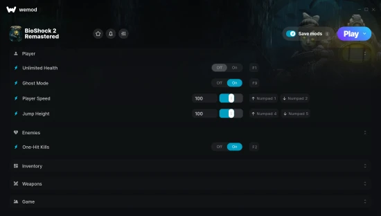 BioShock 2 Remastered Cheats & Trainers for PC | WeMod