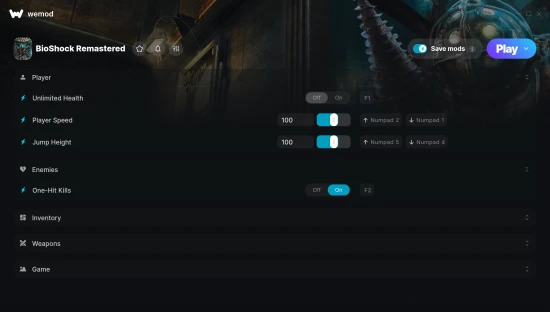 BioShock Remastered Cheats & Trainers for PC | WeMod