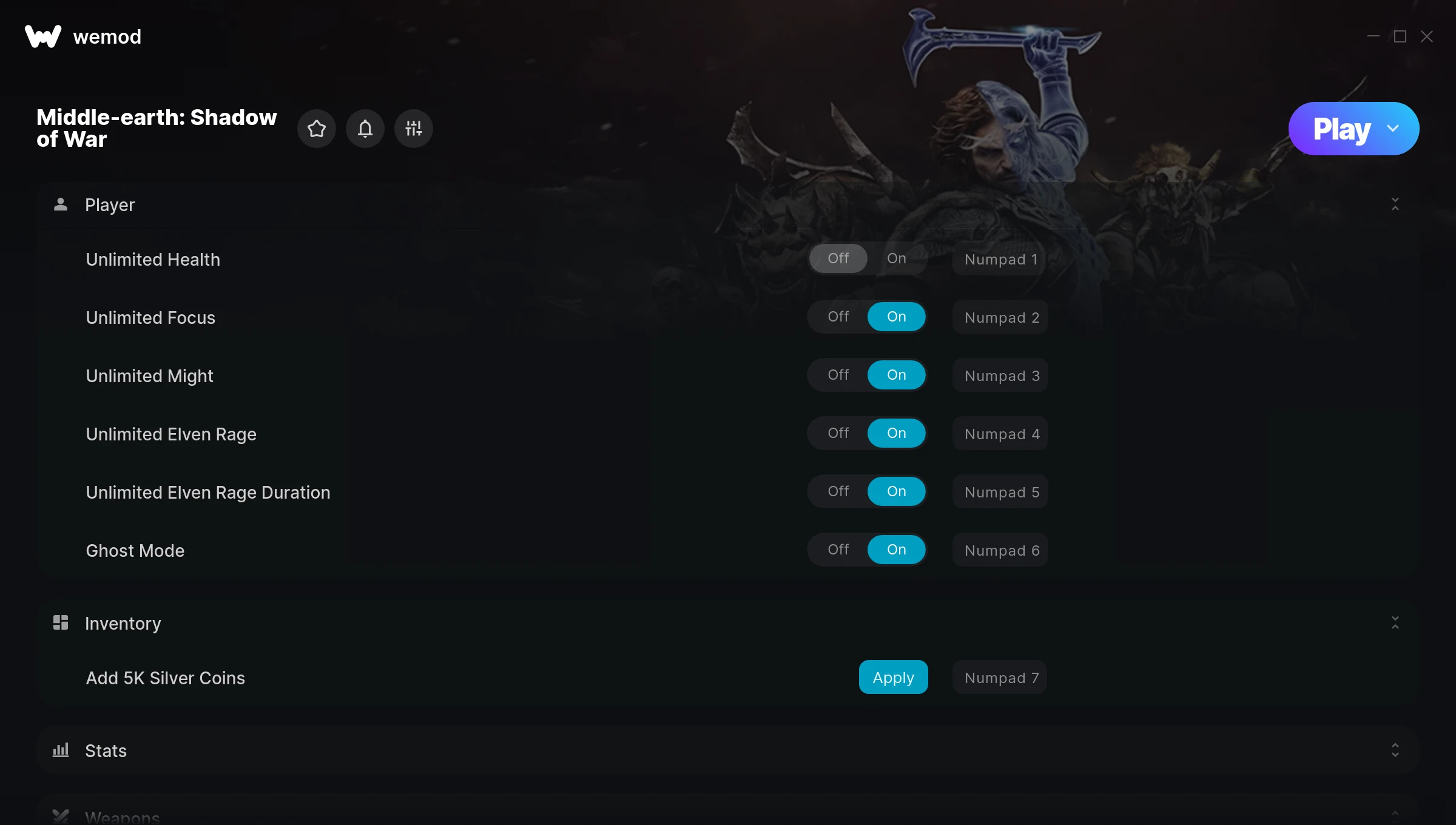 Middle-earth: Shadow of War Cheats & Trainers for PC | WeMod
