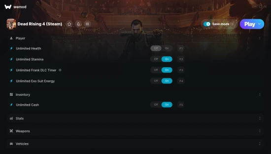 Dead Rising 4 (Steam) Cheats & Trainers for PC | WeMod