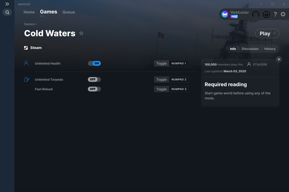 Cold Waters Cheats and Trainer for Steam - Trainers - WeMod Community