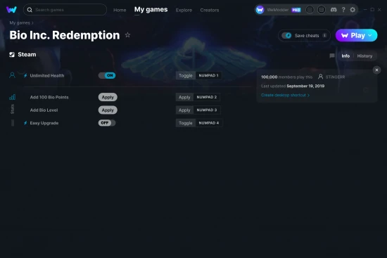 Bio Inc. Redemption Cheats & Trainers for PC | WeMod