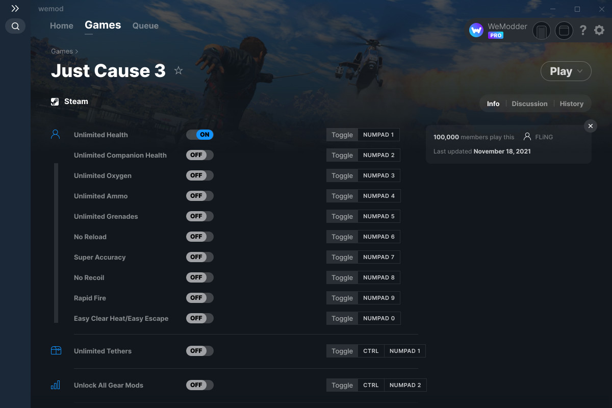 Just Cause 3 Cheats and Trainer for Steam - Trainers - WeMod Community