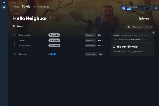 Hello Neighbor Cheats und Trainer für PC - WeMod