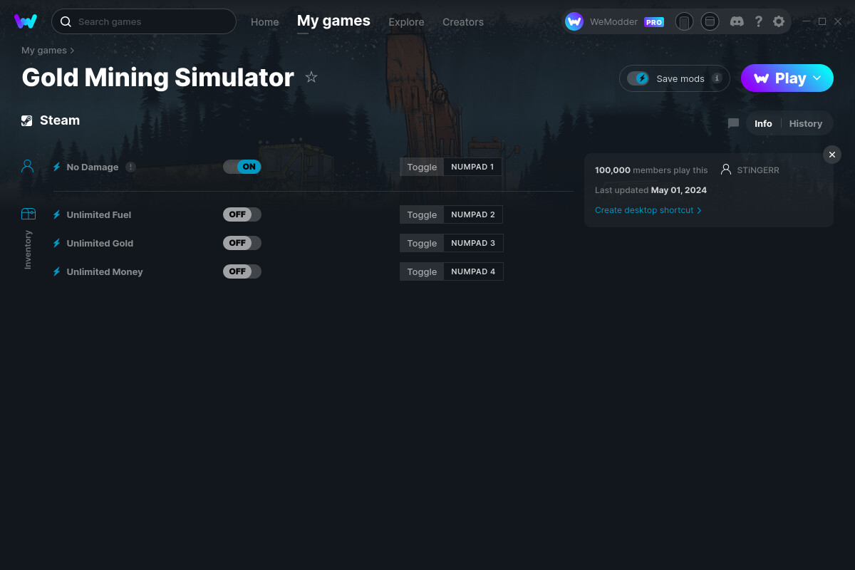 Gold Mining Simulator Cheats and Trainer for Steam - Trainers - WeMod ...