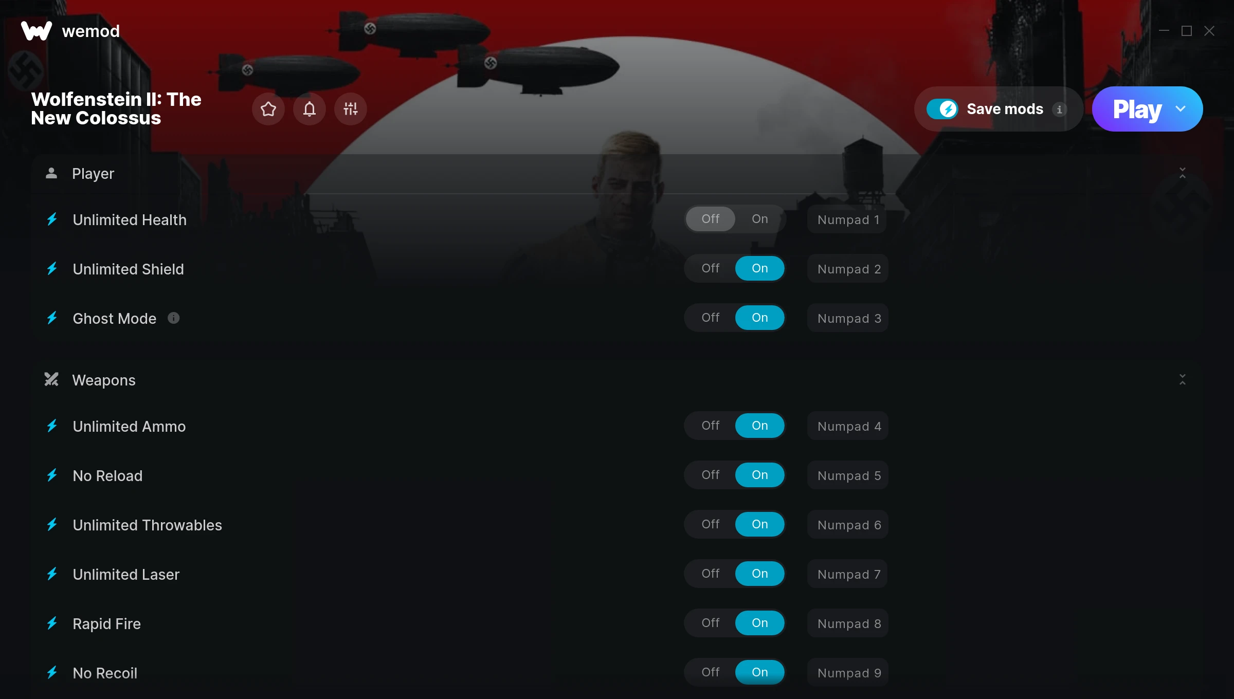 Wolfenstein II: The New Colossus Cheats & Trainers for PC | WeMod