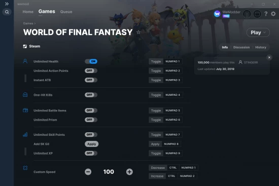 WORLD OF FINAL FANTASY Cheats and Trainers for PC - WeMod