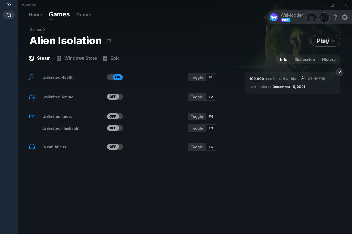 Alien Isolation Cheats and Trainer for Steam - Trainers - WeMod Community