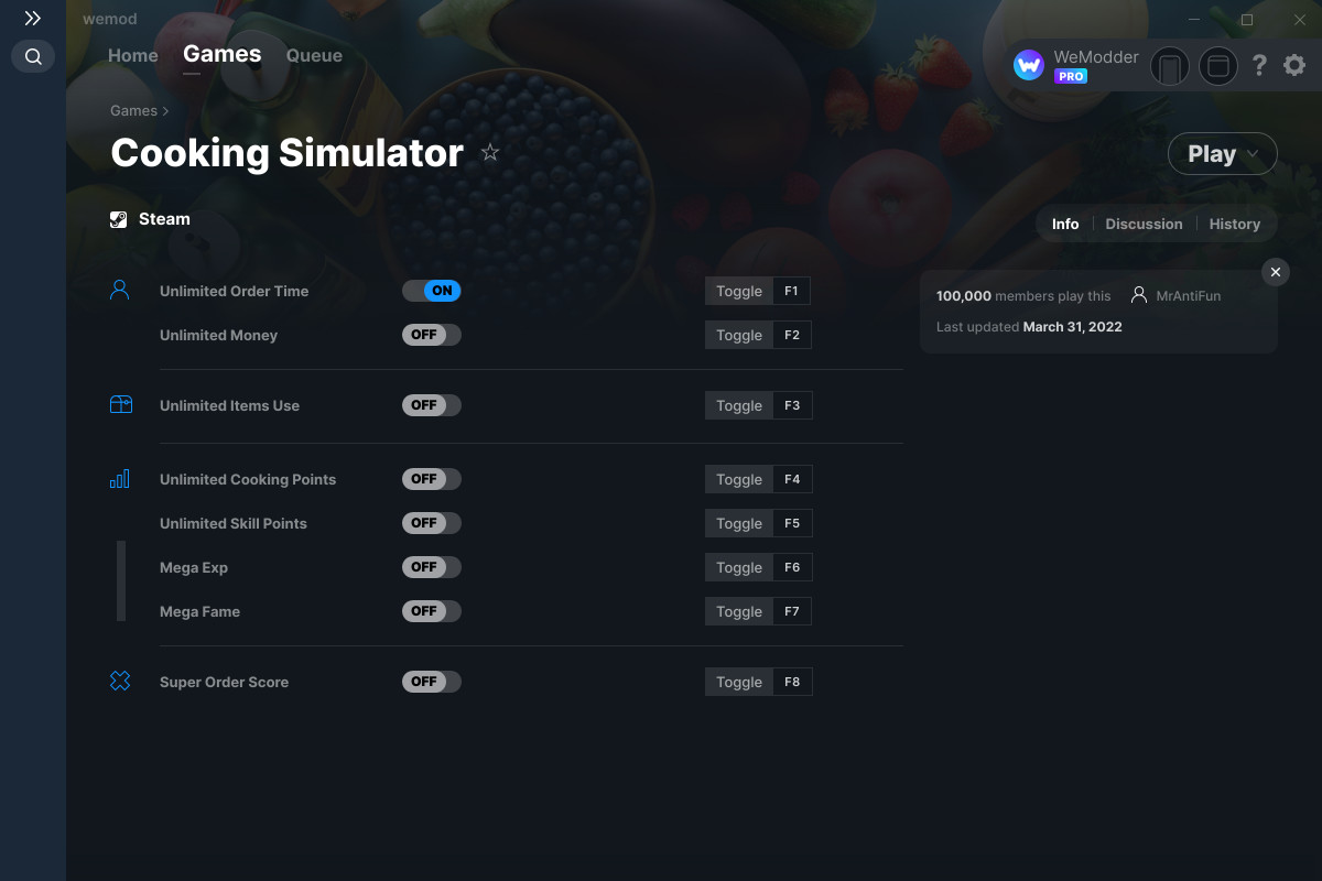 Cooking Simulator Cheats and Trainer for Steam - Trainers - WeMod Community