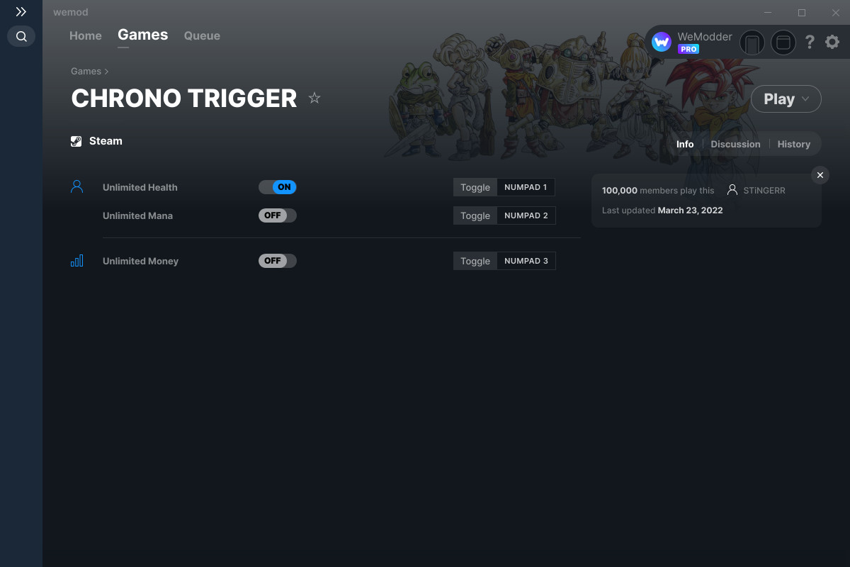 CHRONO TRIGGER Cheats and Trainer for Steam - Trainers - WeMod Community