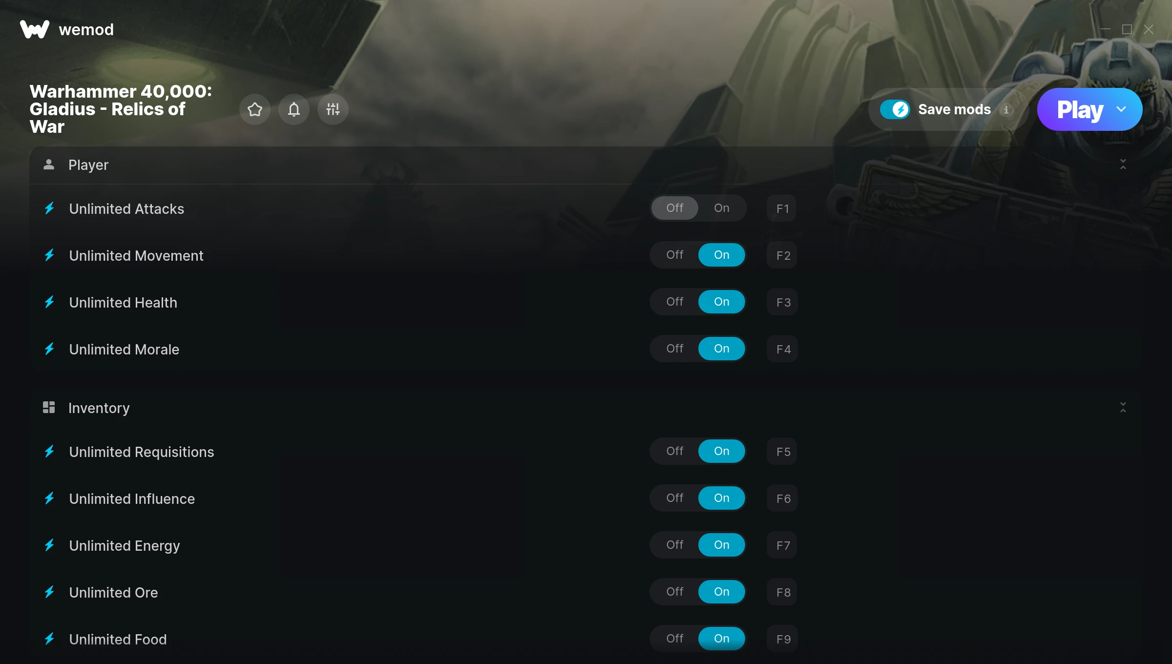 Warhammer 40,000: Gladius - Relics of War Cheats & Trainers for PC | WeMod