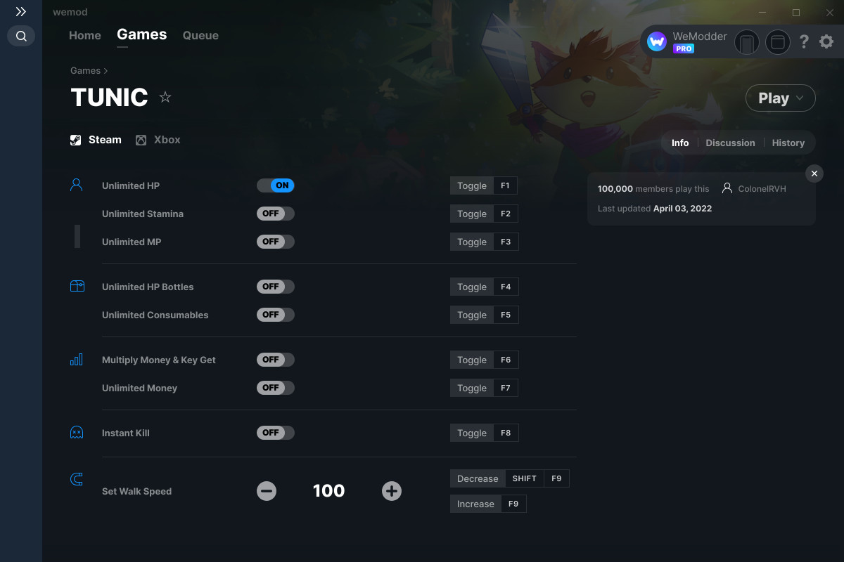 TUNIC Cheats and Trainer for Steam - Trainers - WeMod Community