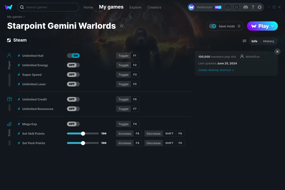 Starpoint Gemini Warlords Cheats & Trainers for PC | WeMod