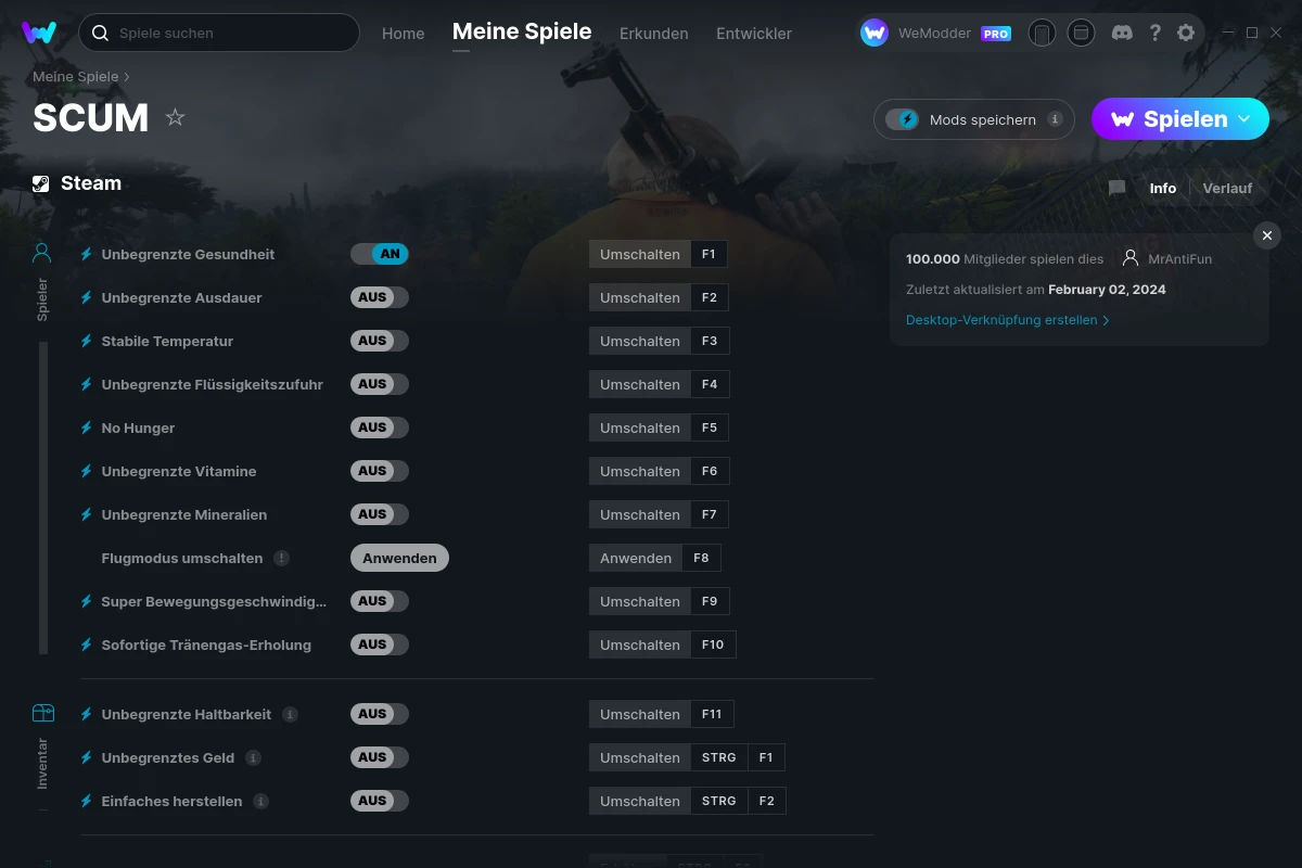 SCUM Cheats & Trainer für PC | WeMod