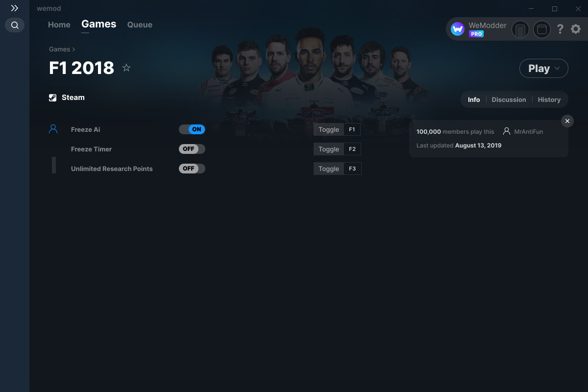 F1 2018 Cheats and Trainer for Steam - Trainers - WeMod Community