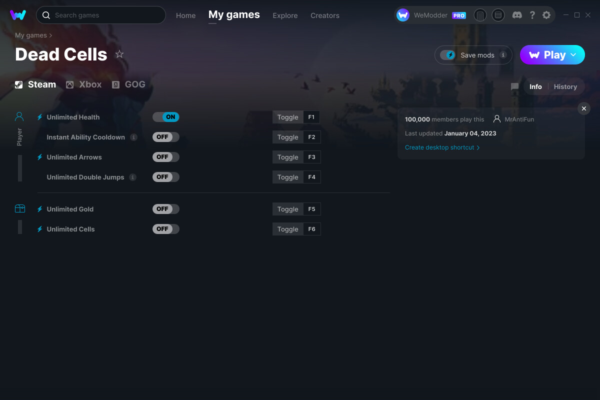 Dead Cells Cheats and Trainer for GOG - Trainers - WeMod Community