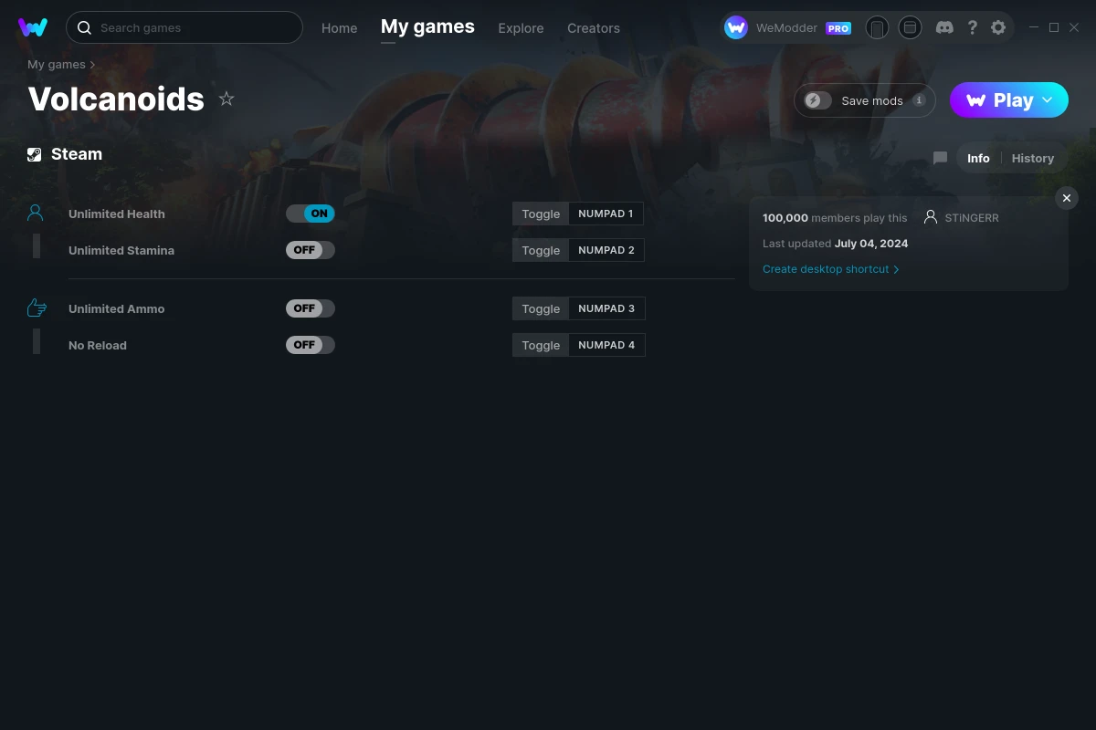 Volcanoids Cheats & Trainers for PC | WeMod