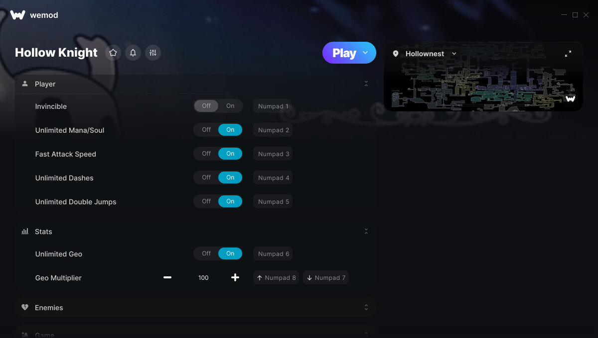 Hollow Knight Cheats and Trainer for GOG - Trainers - WeMod Community