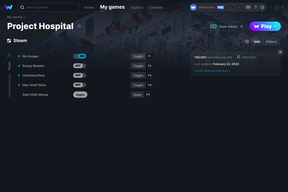 Project Hospital Cheats and Trainer for Steam - Trainers - WeMod Community