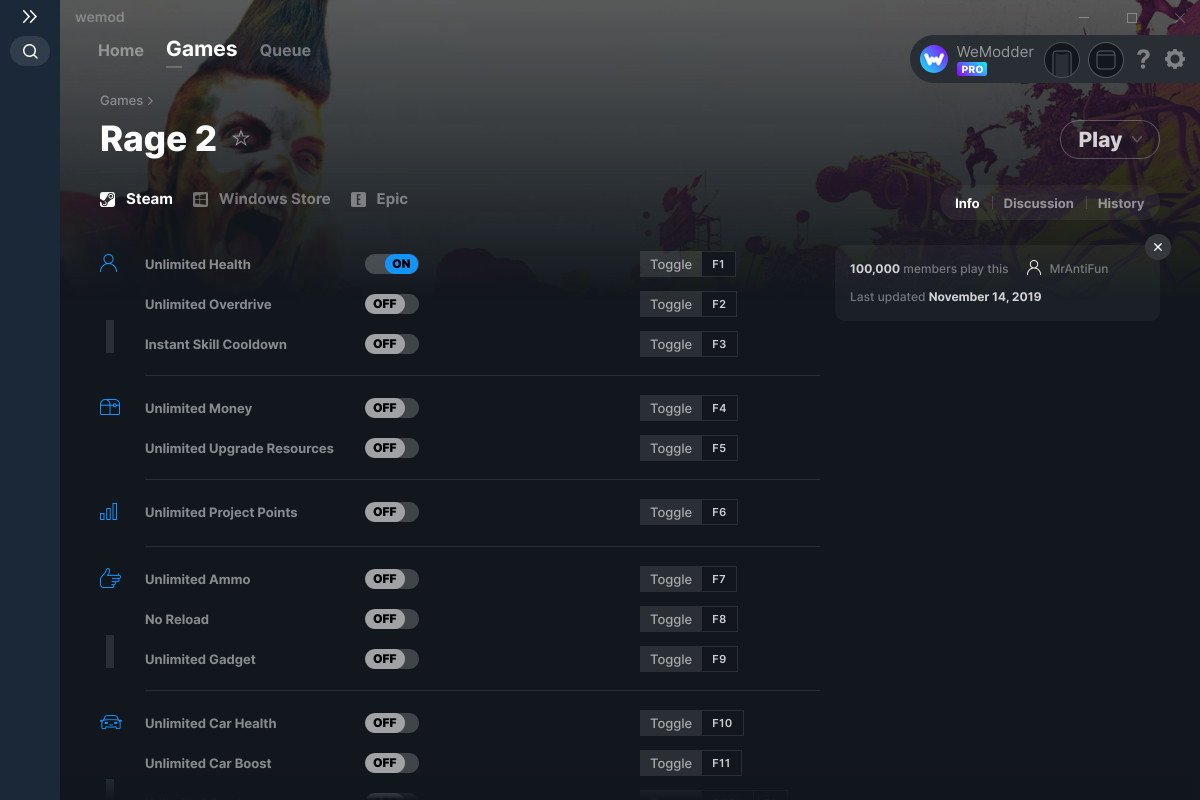 Rage 2 Cheats and Trainer for Steam - Trainers - WeMod Community