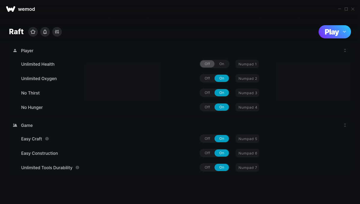 Raft Cheats and Trainer for itch.io - Trainers - WeMod Community