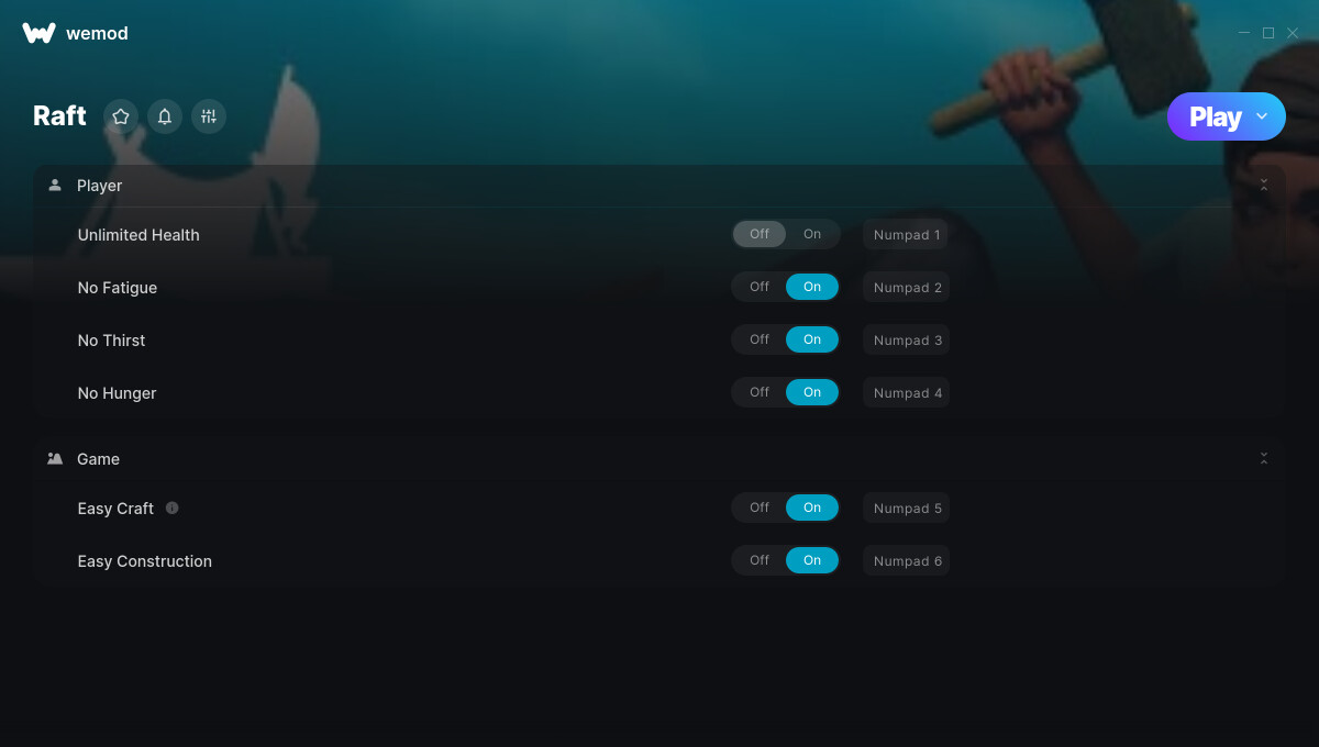 Raft Cheats and Trainer for itch.io - Trainers - WeMod Community