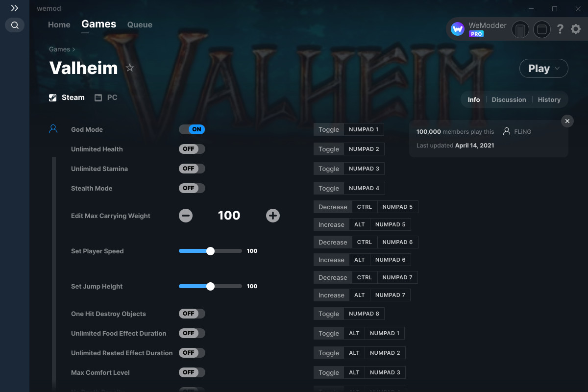 Valheim Cheats and Trainer for itch.io - Trainers - WeMod Community