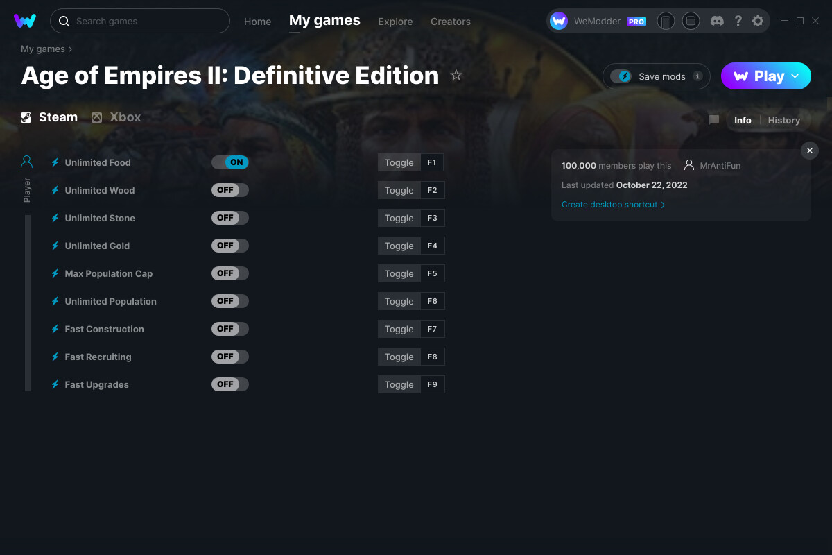 Age of Empires II: Definitive Edition Cheats and Trainer for Xbox ...