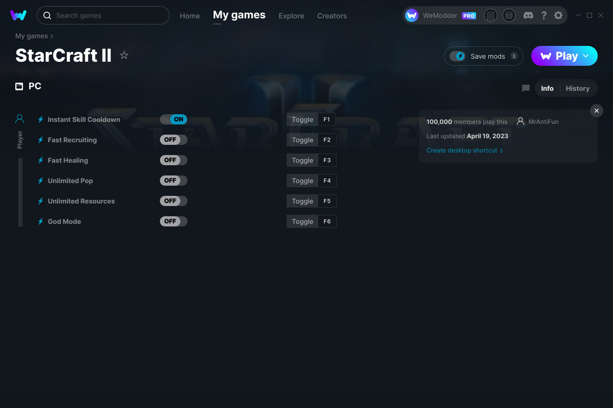 StarCraft II Cheats and Trainer - Trainers - WeMod Community