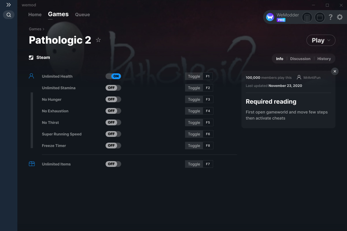 Pathologic 2 Cheats and Trainer for Steam - Trainers - WeMod Community