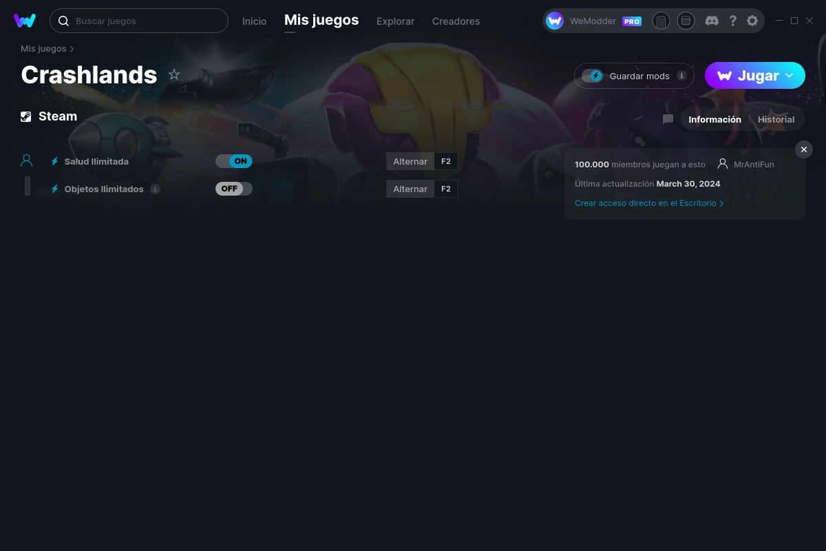 Trampas y Trainers de Crashlands para PC | WeMod