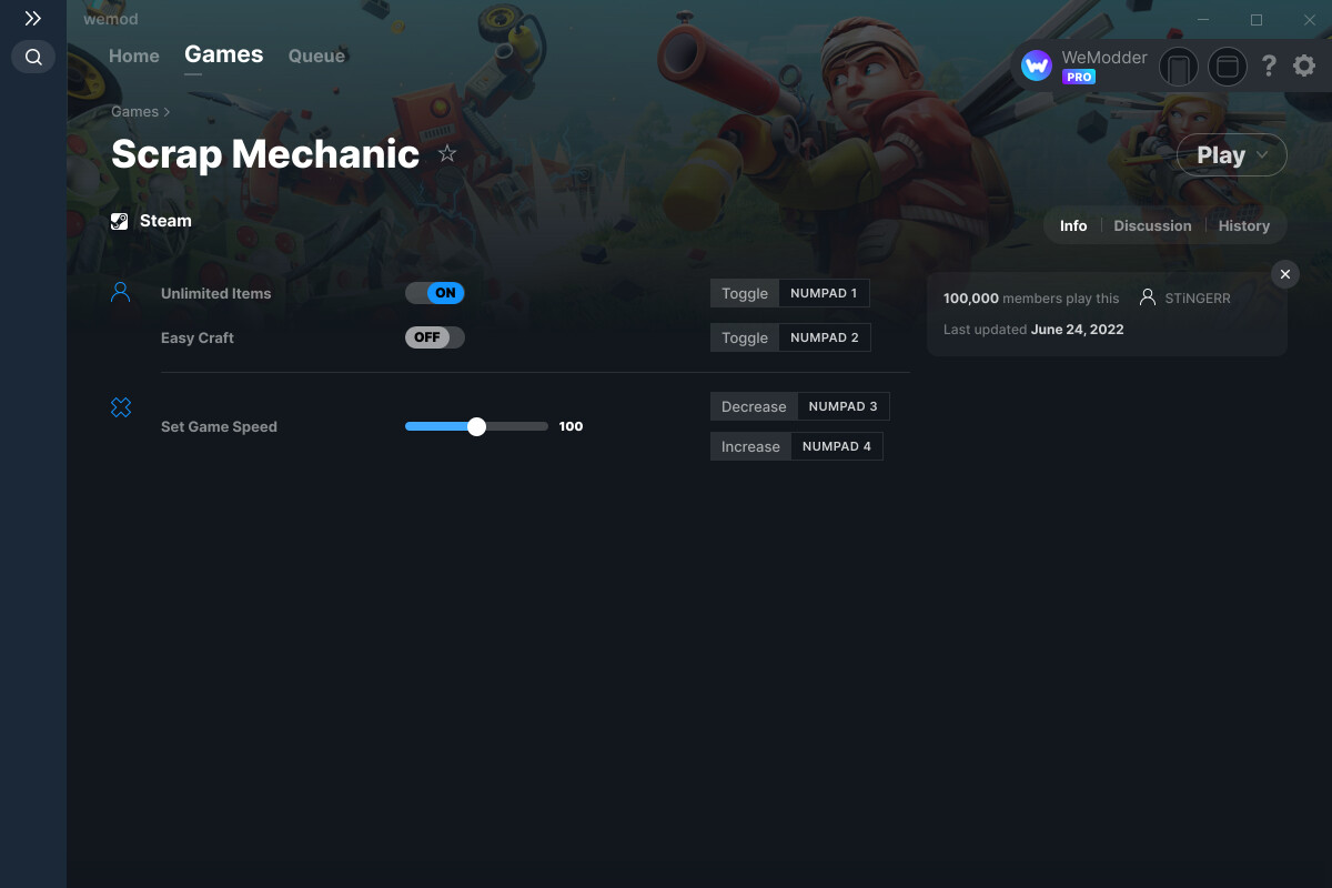 Scrap Mechanic Cheats and Trainer for Steam - Trainers - WeMod Community