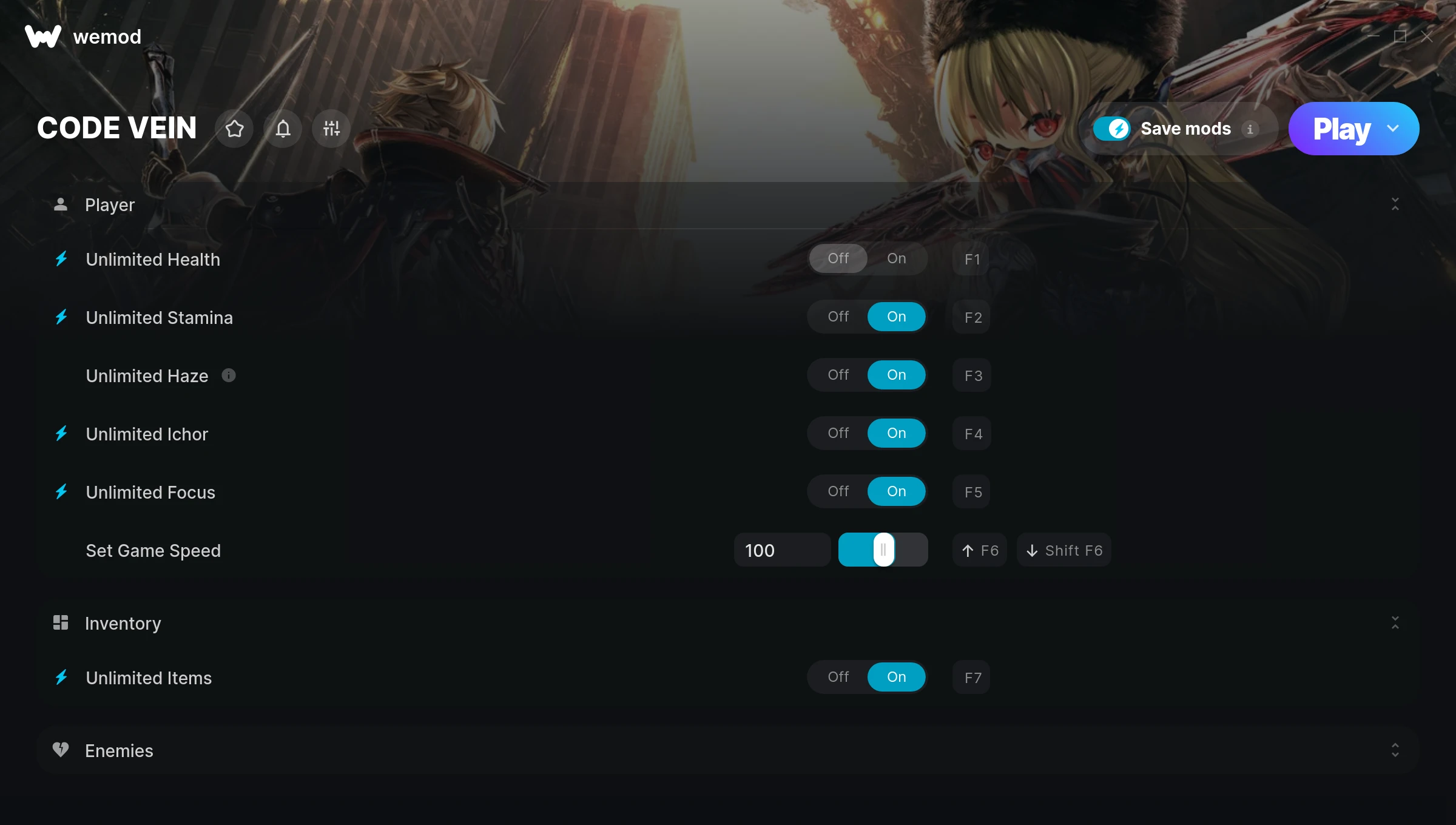 CODE VEIN Cheats & Trainers for PC | WeMod