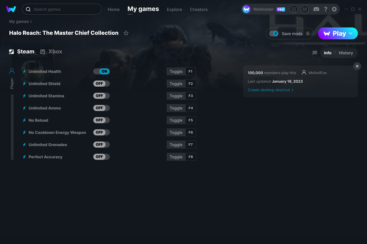 Halo Reach: The Master Chief Collection Cheats and Trainer for Xbox ...