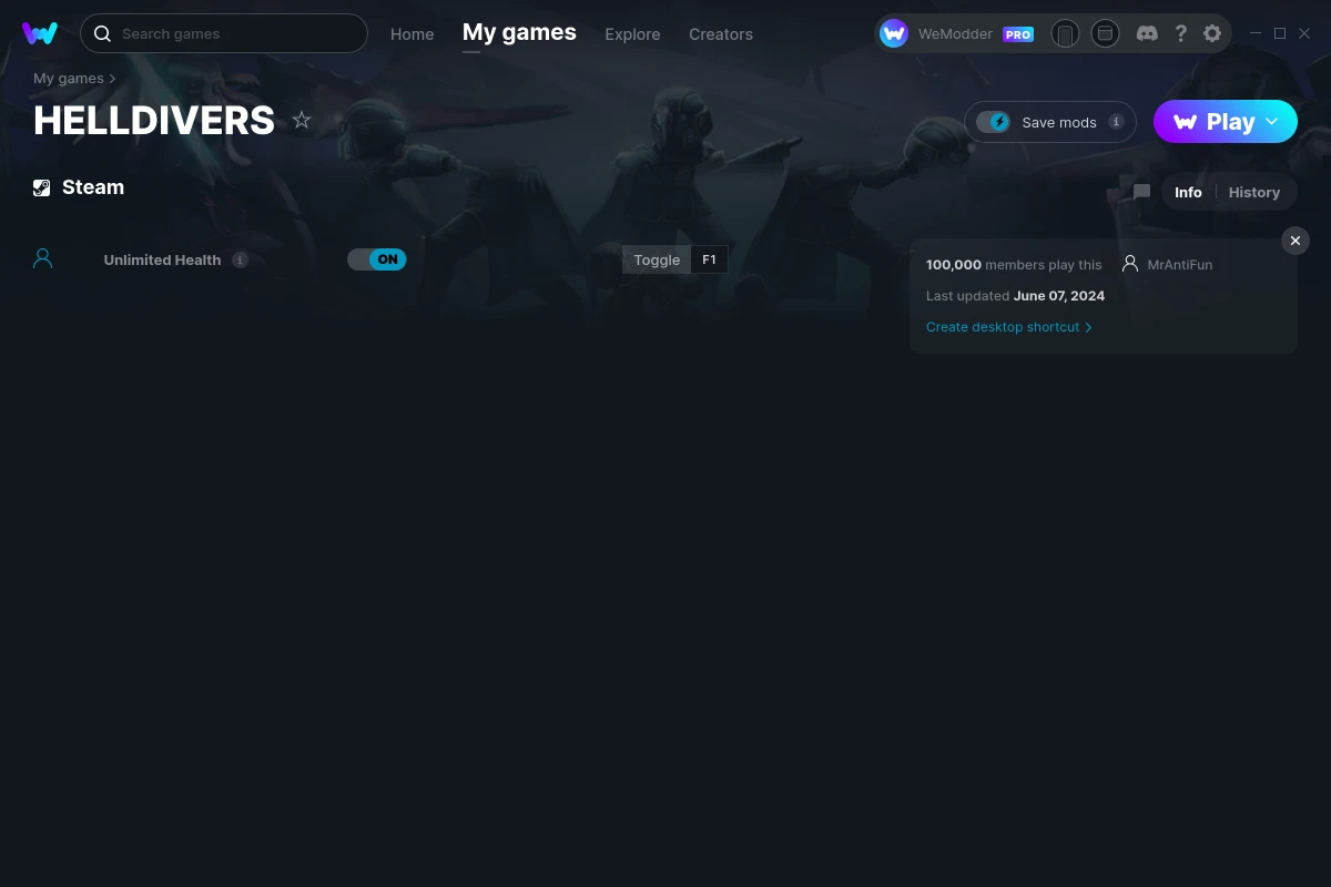 HELLDIVERS Cheats & Trainers for PC | WeMod