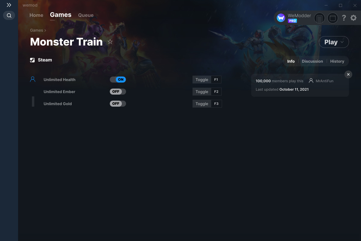Monster Train Cheats and Trainer for Steam - Trainers - WeMod Community