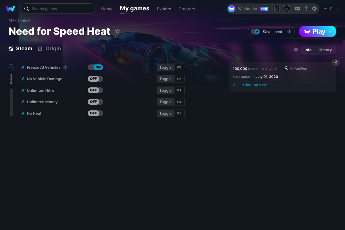 Need for Speed Heat Cheats and Trainer for Steam - Trainers - WeMod ...